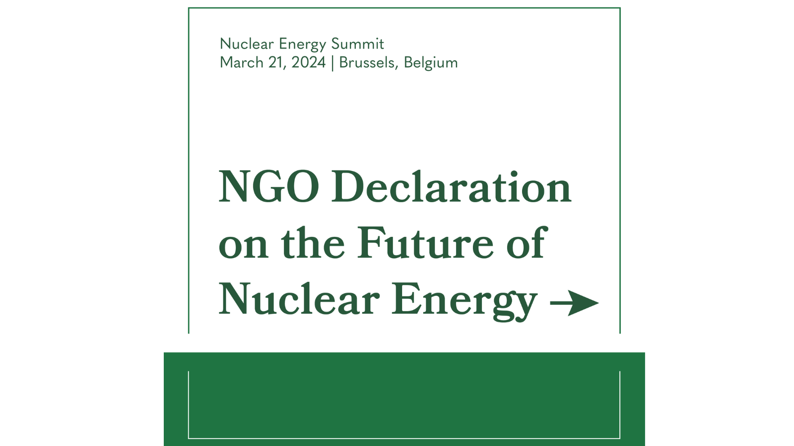 NGO Declaration on the Future of Nuclear Energy - EFI Foundation