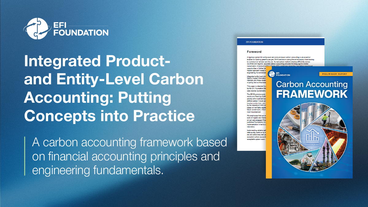 Integrated Product- and Entity-Level Carbon Accounting - EFI Foundation