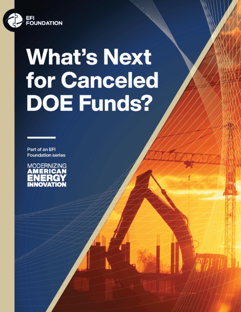 What’s Next for Canceled DOE Funds? - EFI Foundation